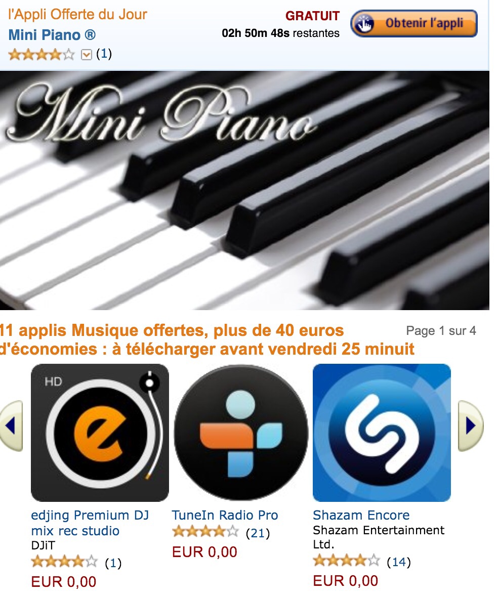11 applications Android musique valeur 40€ gratuites