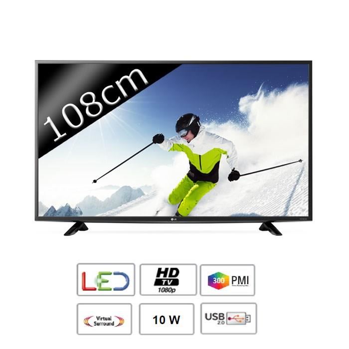 LG TV 43LF5100 Full HD 1080p 108cm (43 pouces) Multimédia 299.99€