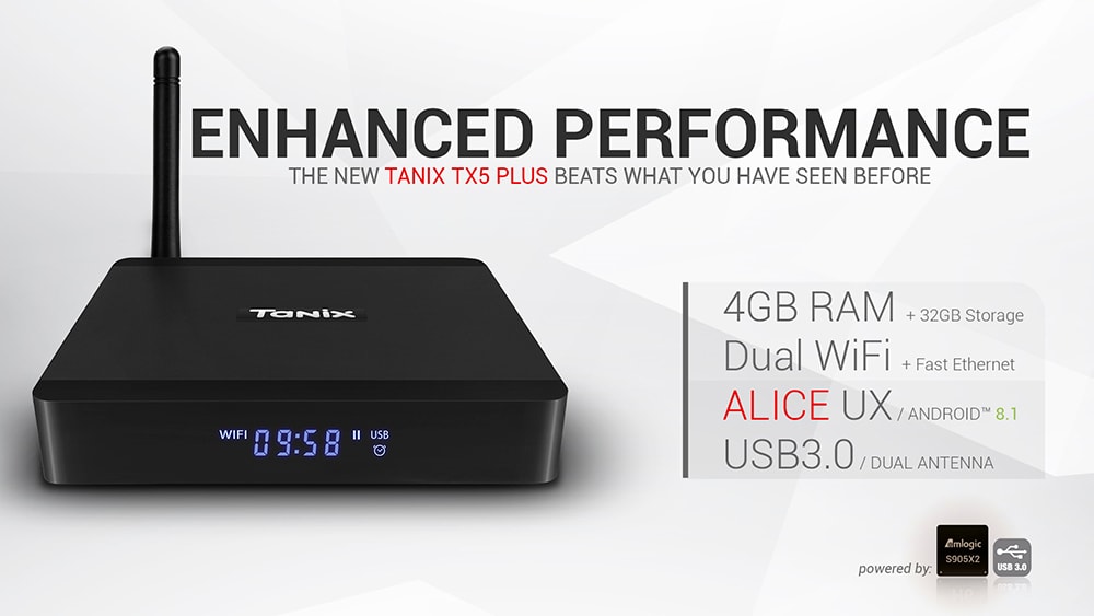 TANIX TX5 MAX, Box TV 4K IPTV 4GO RAM à 44€25
